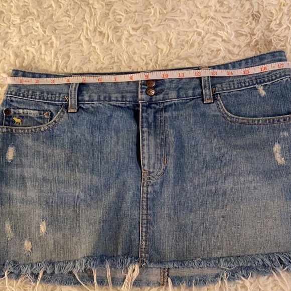 Abercrombie & Fitch | Skirts | Abercrombie Fitch Distressed Denim Micro ...